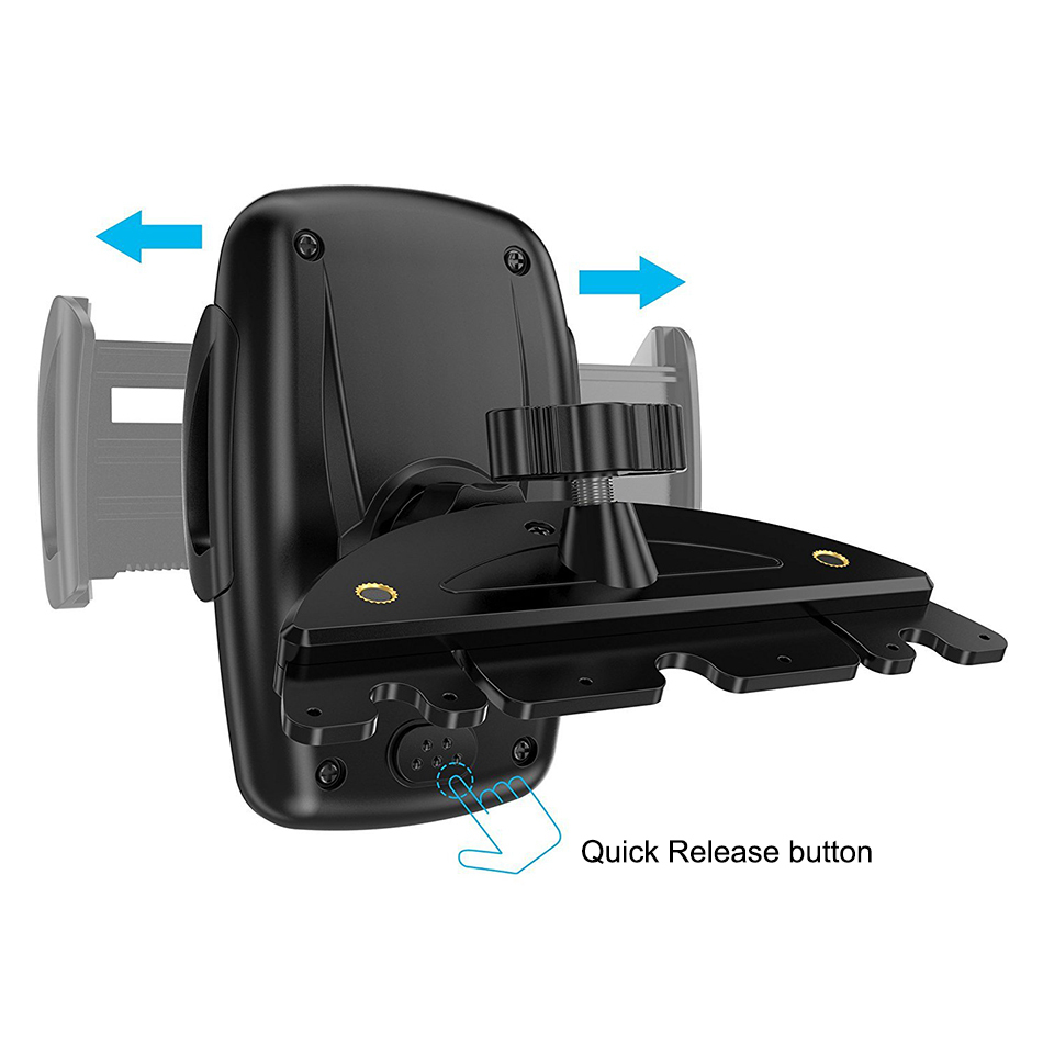 Universal CD Slot Car Mount Holder Rotation for Mobile Phone